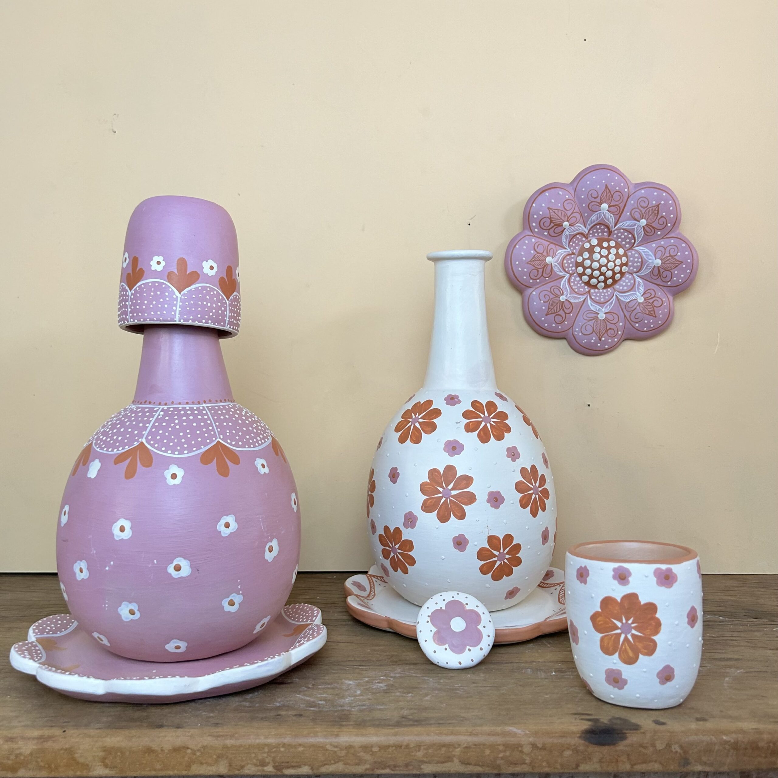 Moringa de Cerâmica Jequitinhonha - Rosa - Imaterial Artesanato Brasileiro